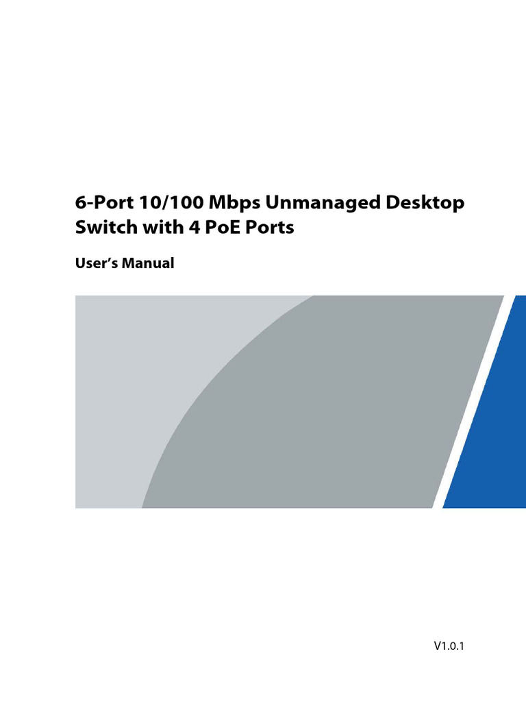 6-Port 10 100Mbps Unmanaged Desktop Switch With 4 PoE Ports User S ...