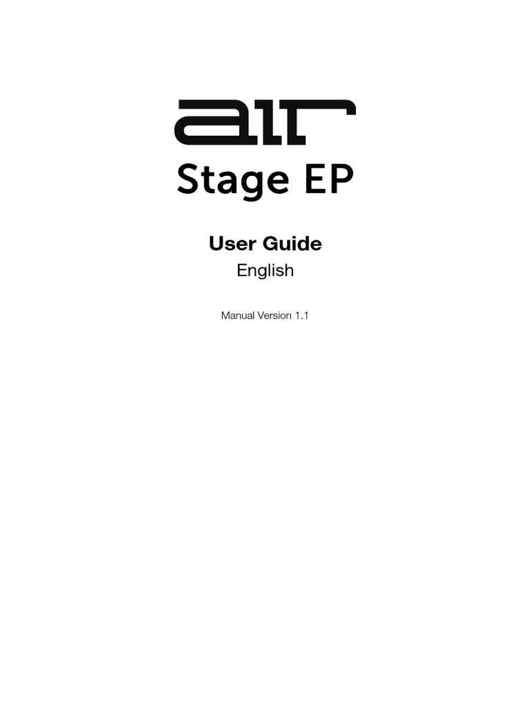 Stageep | PDF | Equalization (Audio) | Menu (Computing)