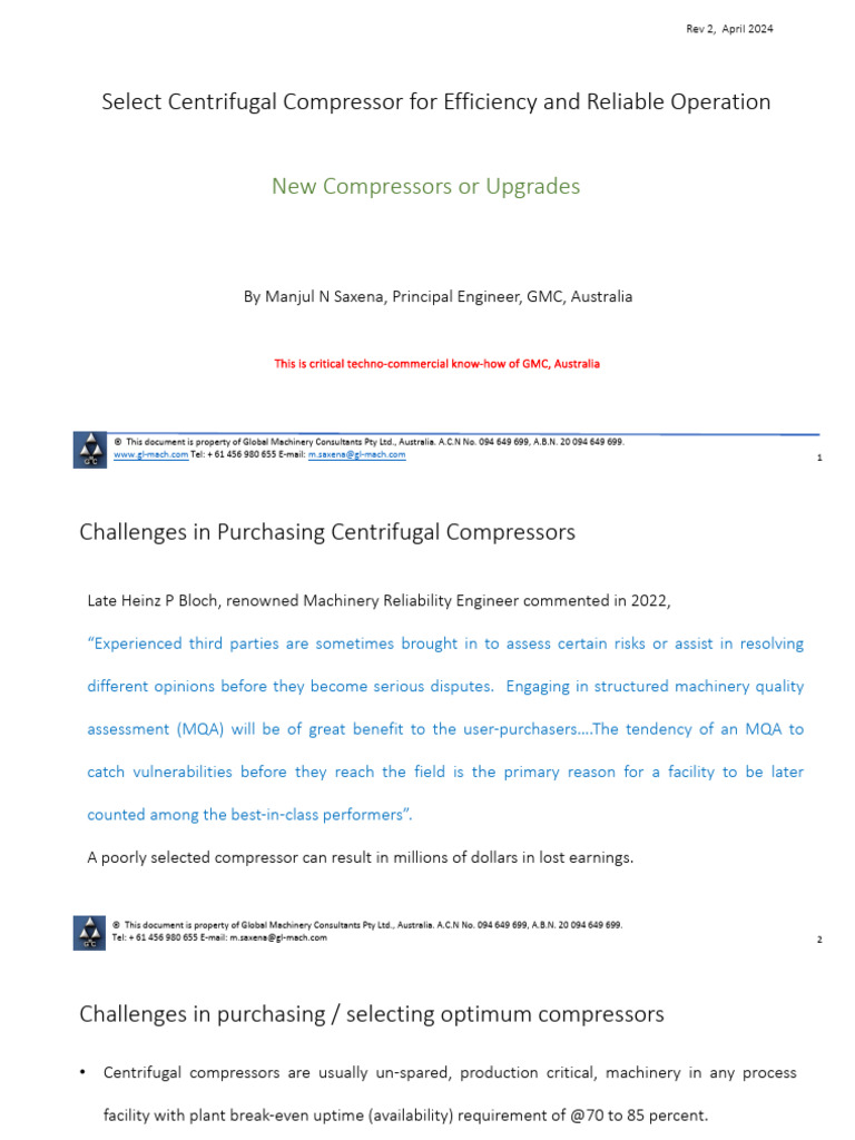 Buying or Upgrading Centrifugal Compressors | PDF | Fluid Dynamics | Gases