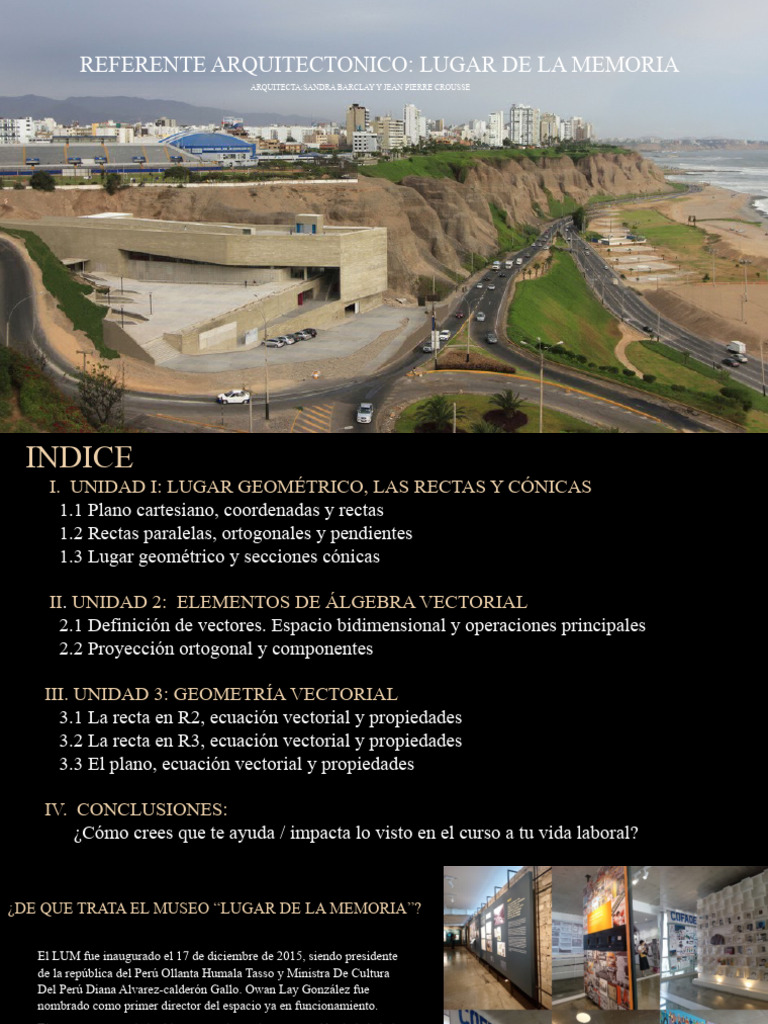 Arquitectura y Geometría en el LUM | PDF | Vector Euclidiano | Línea ...