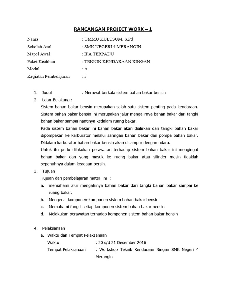 Rancangan Project Work - 1 | PDF | Sains & Matematika | Komputer