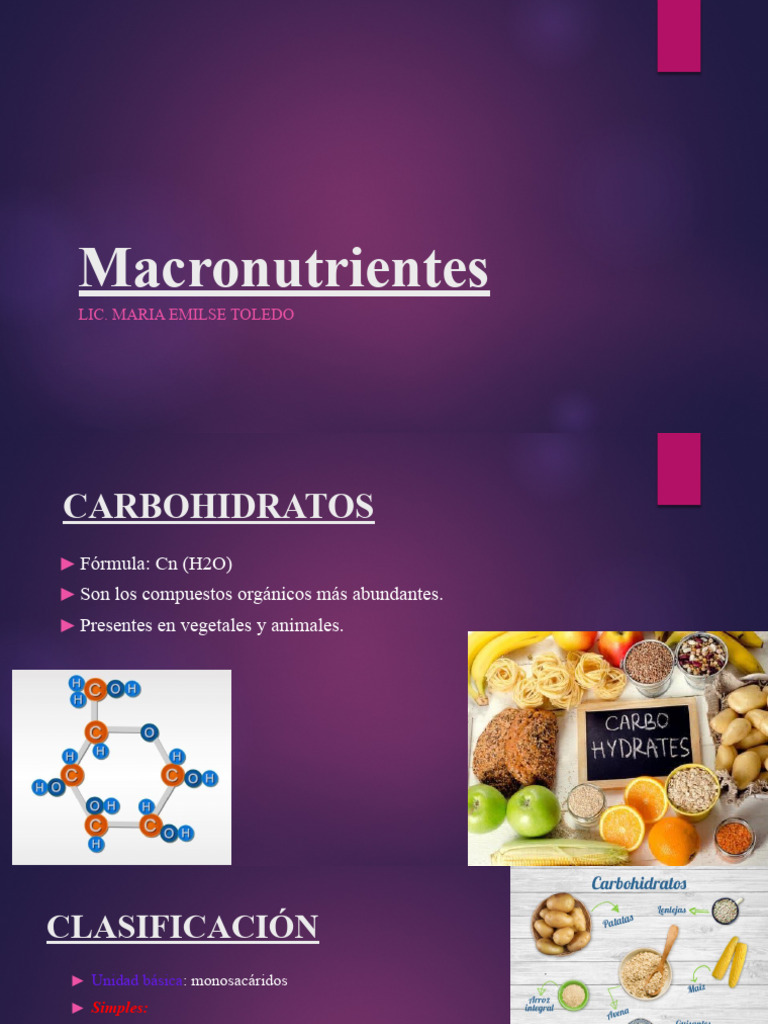 Guía Completa de Macronutrientes | PDF | Carbohidratos | Ácido graso