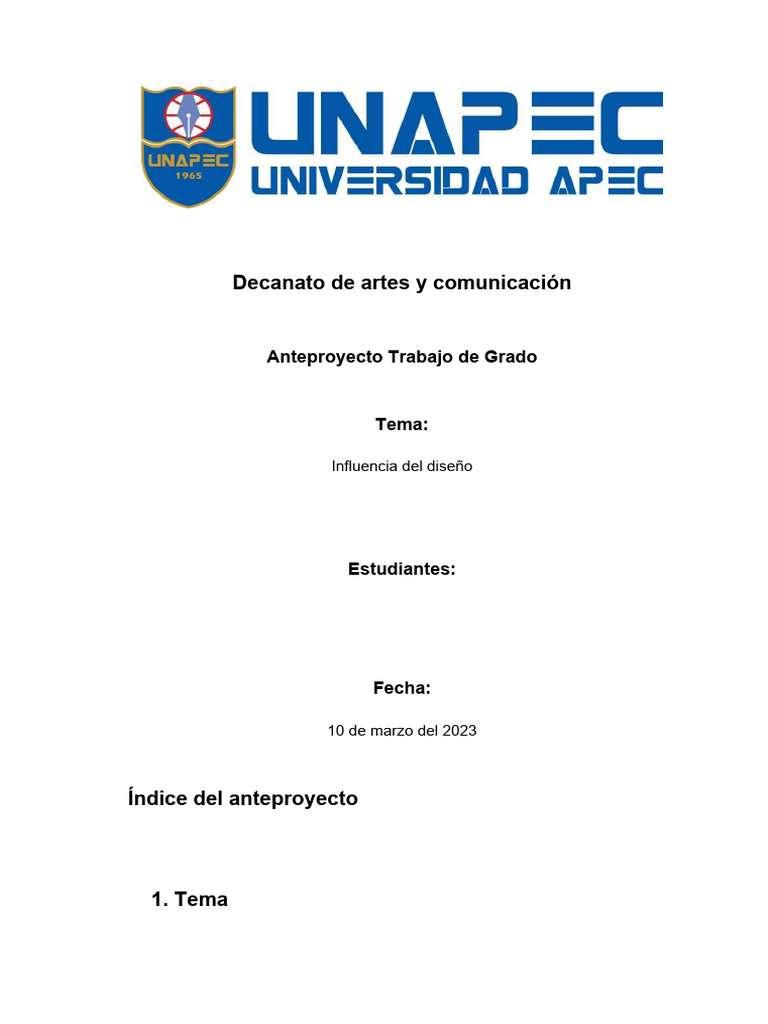 Modelo+de+anteproyecto+de+grado. KK | PDF | Diseño | Diseño gráfico Modelo+de+anteproyecto+de+grado. KK | PDF | Diseño | Diseño gráfico