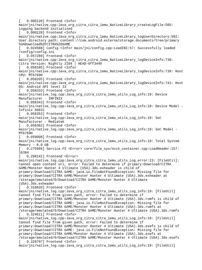 Citra Log | Download Free PDF | Computer Science | Computing Platforms