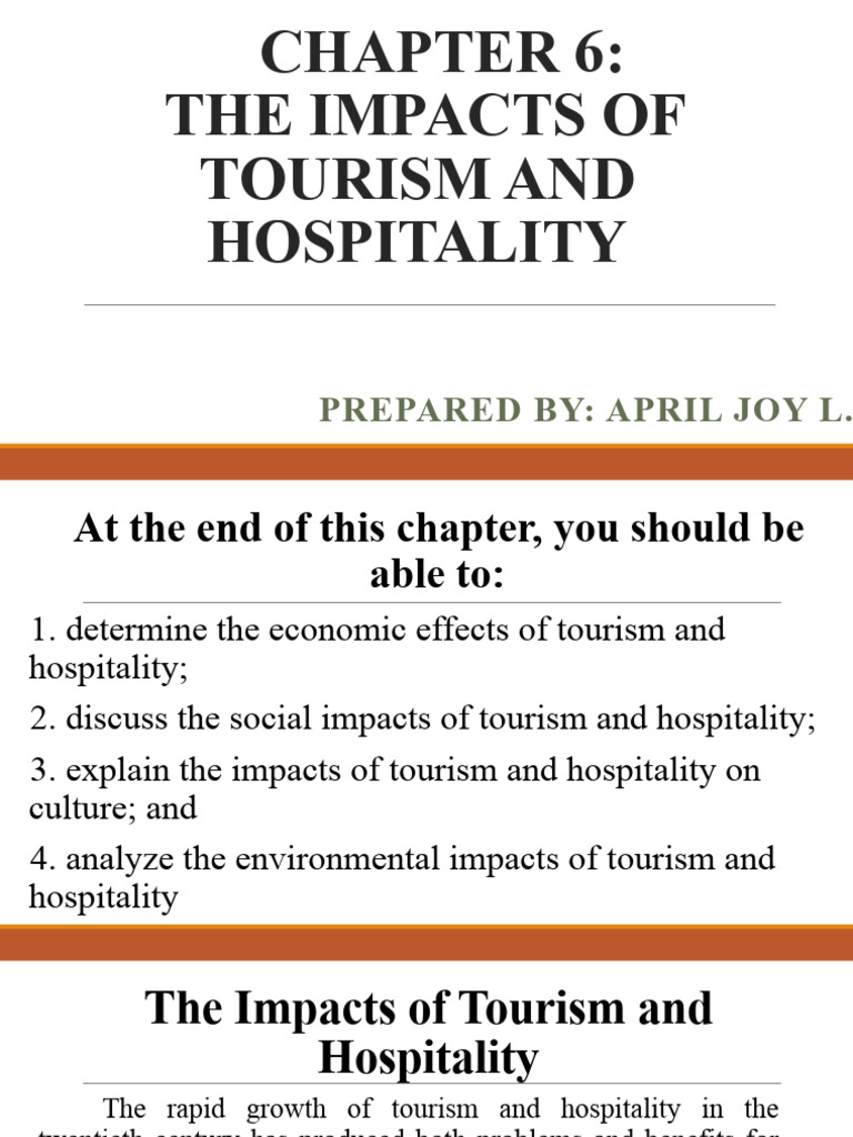 Impacts of Tourism and Hospitality | PDF | Tourism | Inflation