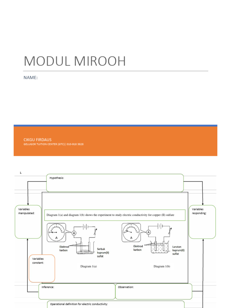 Modul Mirooh End Ver | PDF | Electrical Resistivity And Conductivity | Experiment