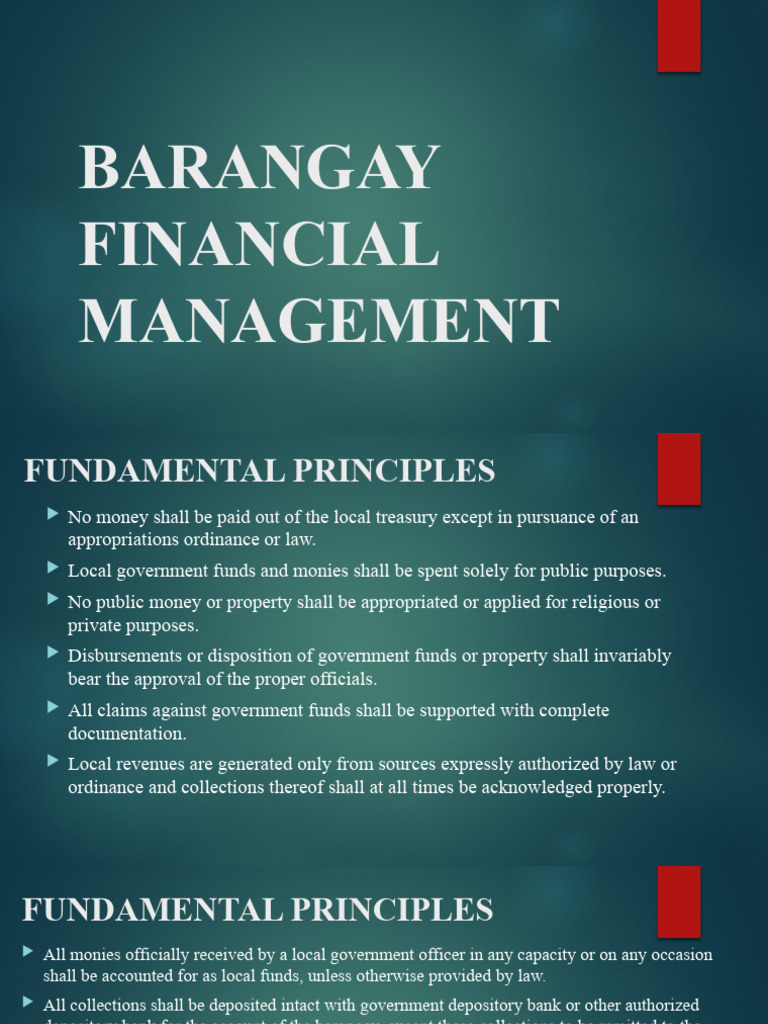 Barangay Financial Management Guide | PDF | Depreciation | Expense