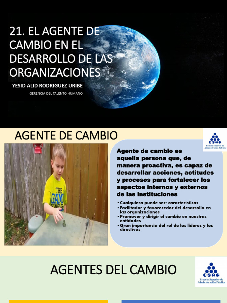 Agentes de Cambio en Organizaciones | PDF | Liderazgo | Sicología