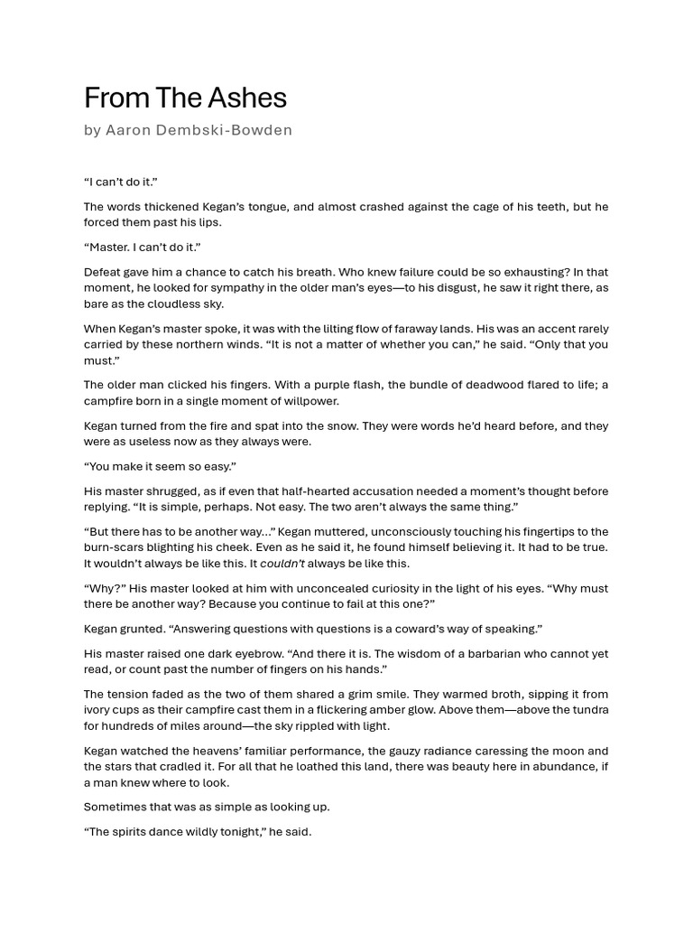 From The Ashes | PDF | Breathing | Thorax