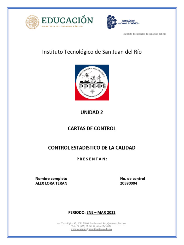 Cartas de Control | PDF