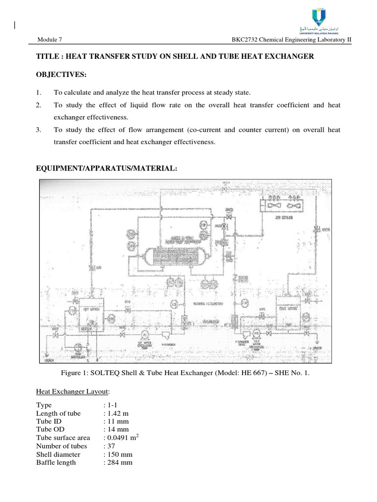 Module 07a Shell and Tube Heat Exchanger | PDF | Heat Exchanger | Water ...