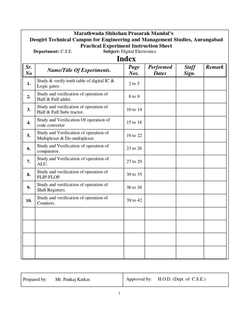 Index | PDF | Subtraction | Digital Electronics