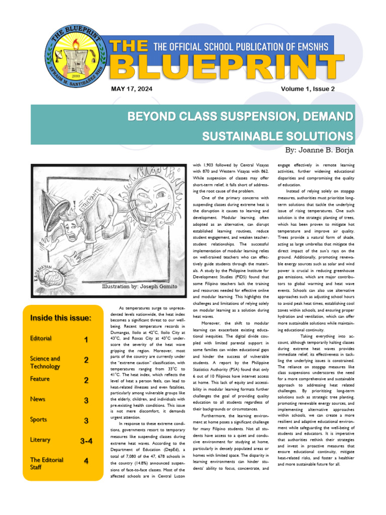 Efraim-M.-Santibanez-NHS-The-Blueprint-Newsletter | PDF | Heat Wave ...