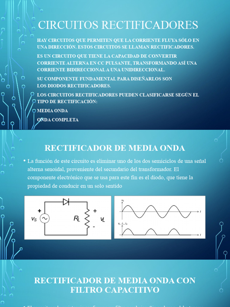 Circuitos Rectificadores | PDF | Rectificador | Red eléctrica
