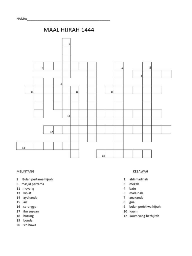 Teka Silang Kata Maal Hijrah | PDF