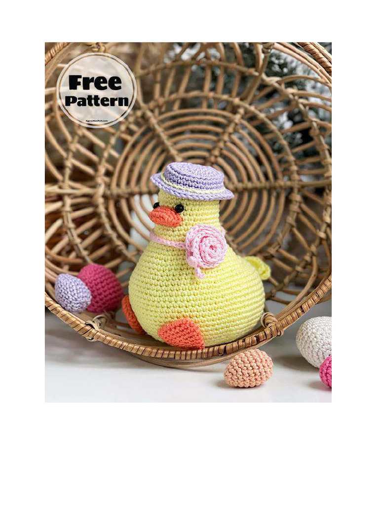 Free Easter Crochet Duck Pattern | PDF