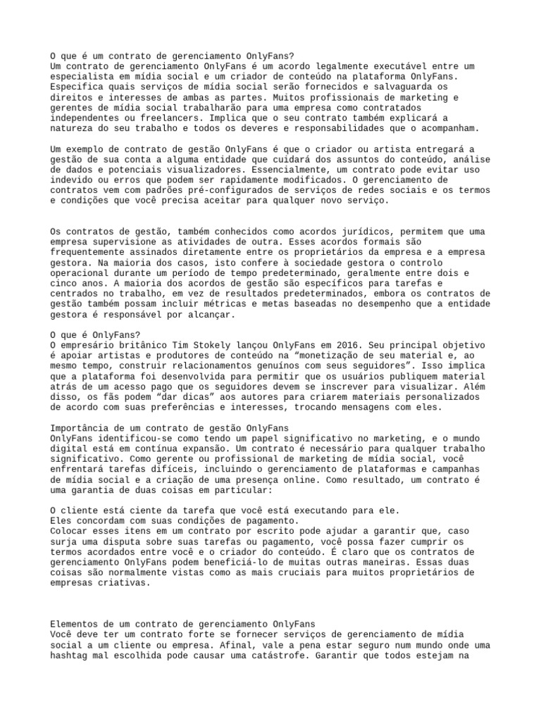 Ofm Contract | PDF | Marketing | Redes sociais