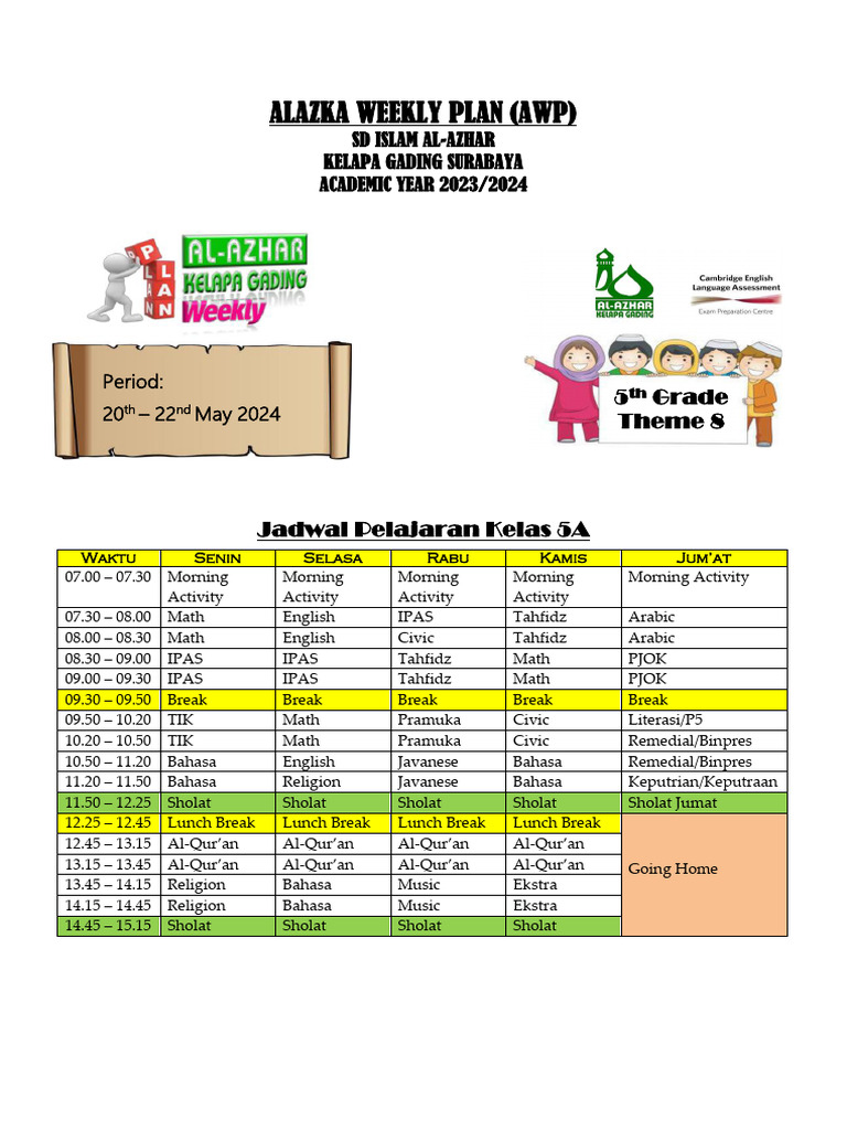 Awp 5a Sem 2 Per 20 - 24 Mei 2024 Dan Kisi-Kisi Sat | PDF