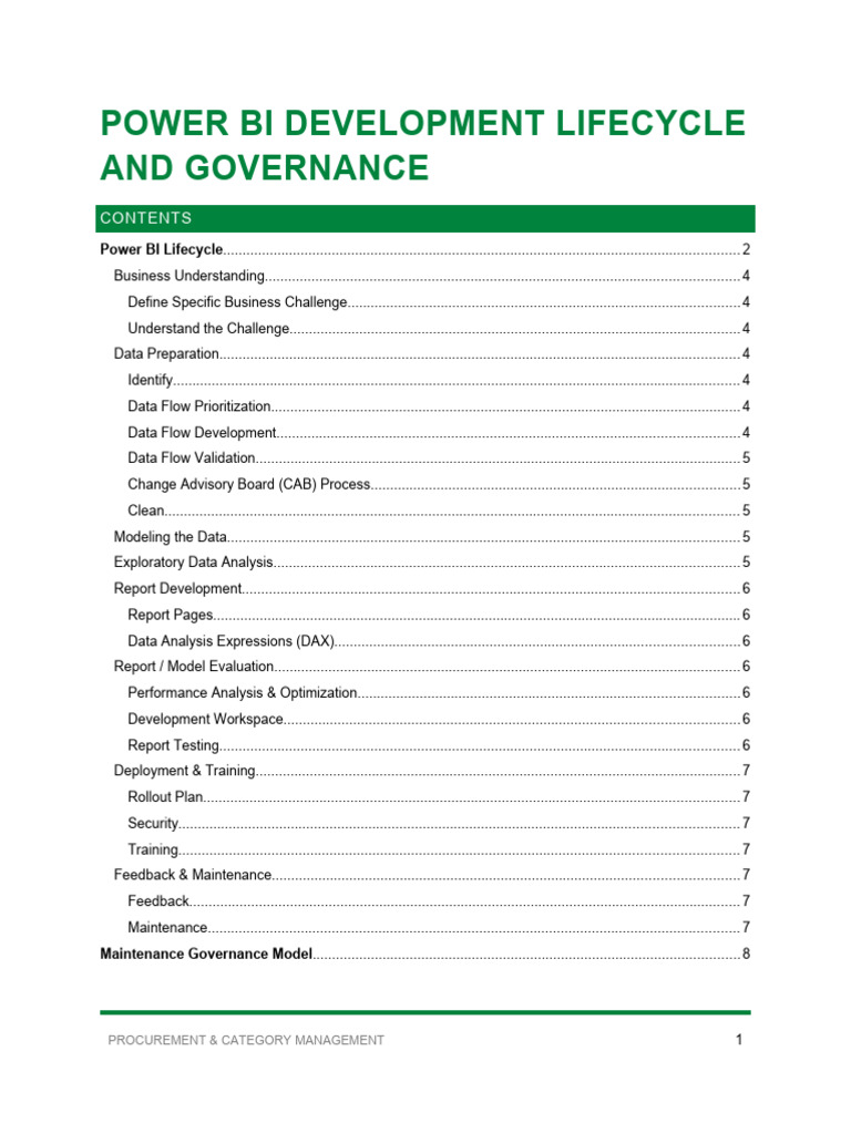 Governance Development Lifecycle | PDF | Data Analysis | Life Cycle ...