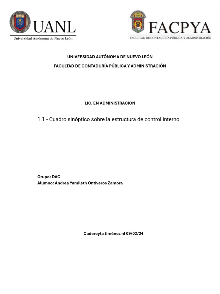 Ev1.1 - Cuadro Sinoptico | PDF | Business | Cumplimiento normativo