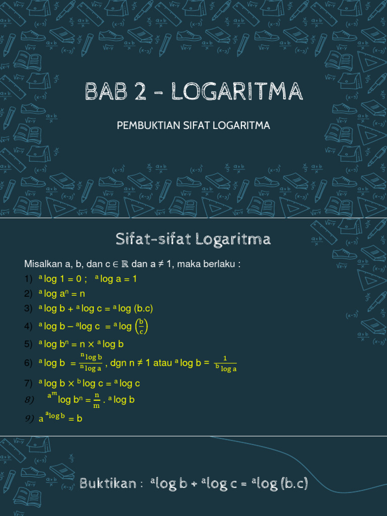 2 - Pembuktian Sifat Logaritma | PDF