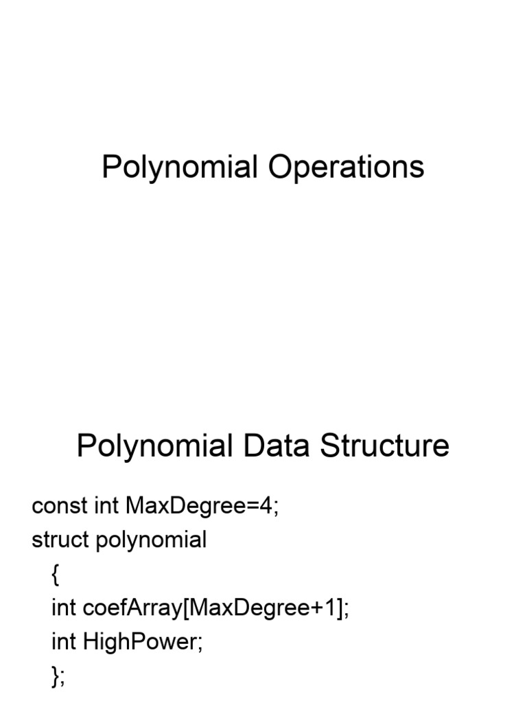 Polynomial Operations | PDF | Computer Programming | Software Engineering