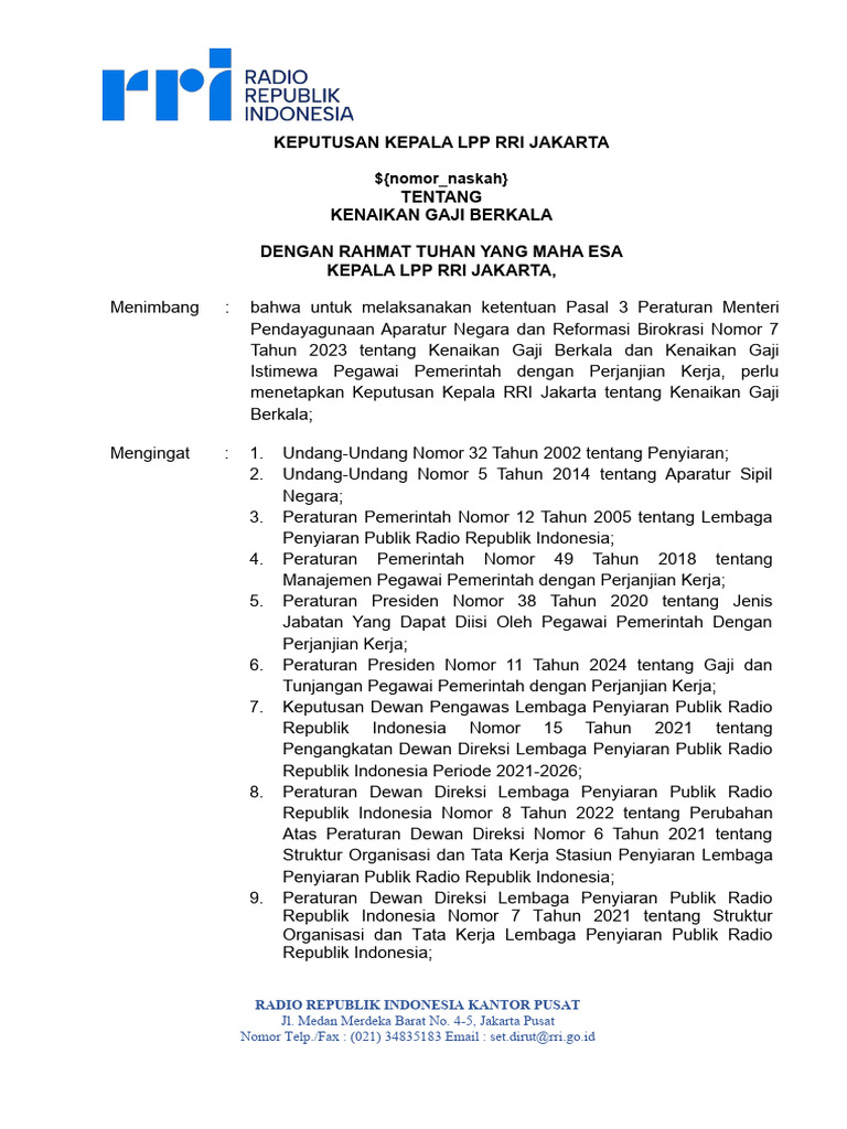 20240307114246draft SK KGB | PDF | Pengelolaan Keuangan & Uang