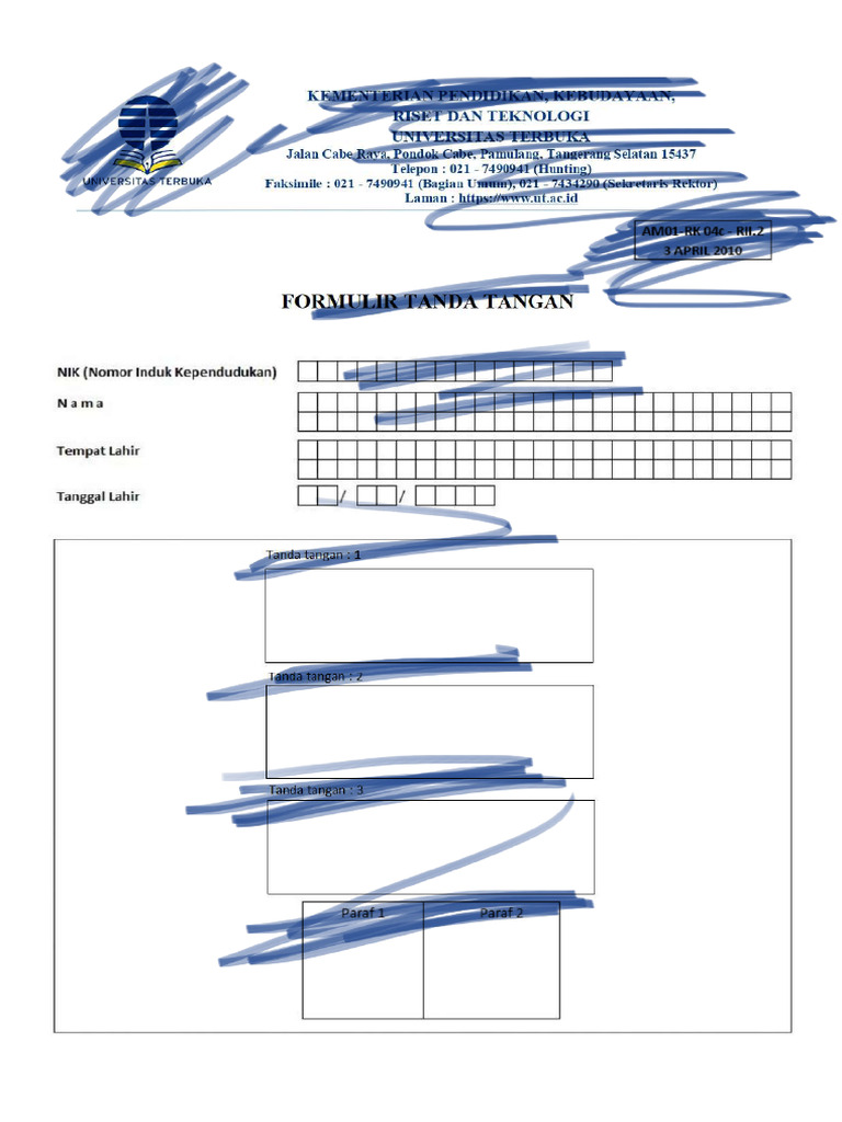 Form Tanda Tangan | PDF