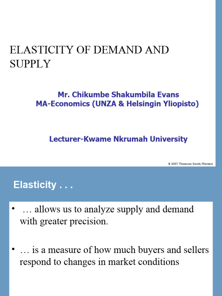 Understanding Demand and Supply Elasticity | PDF | Demand | Price ...