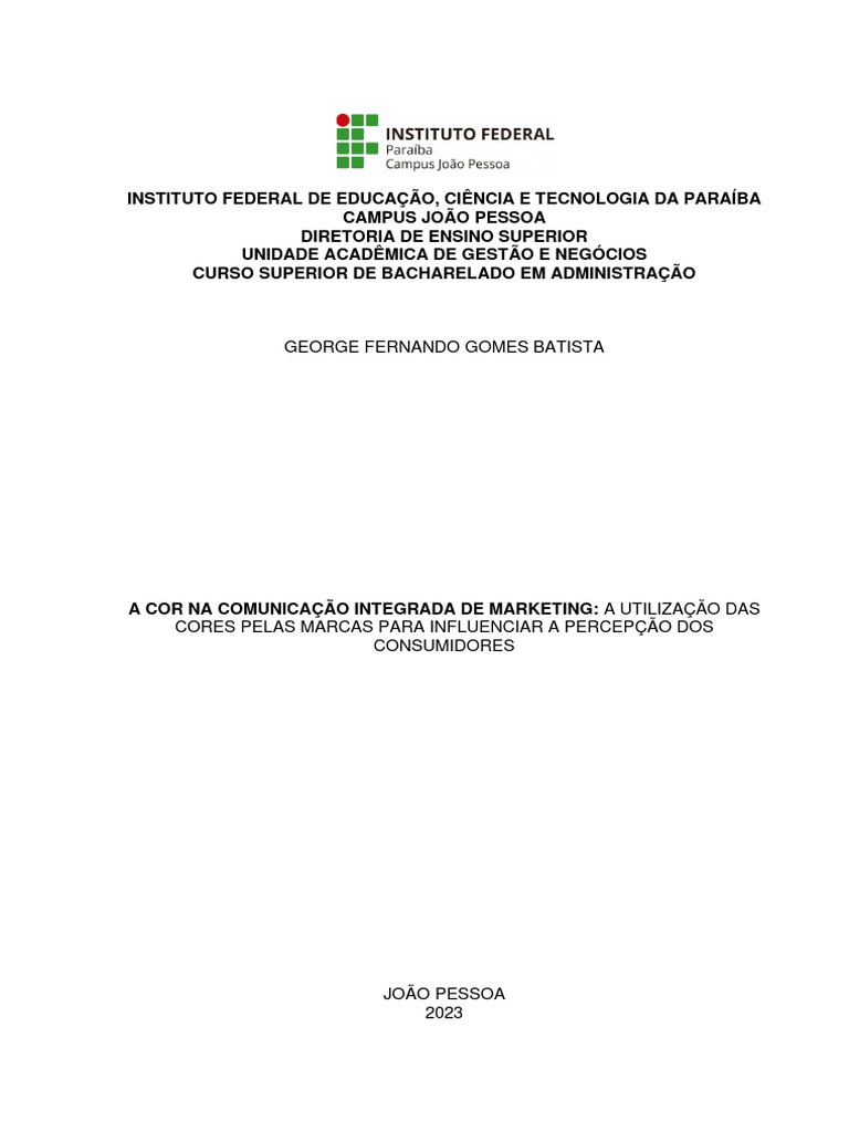 George TCC | PDF | Marketing | Marca