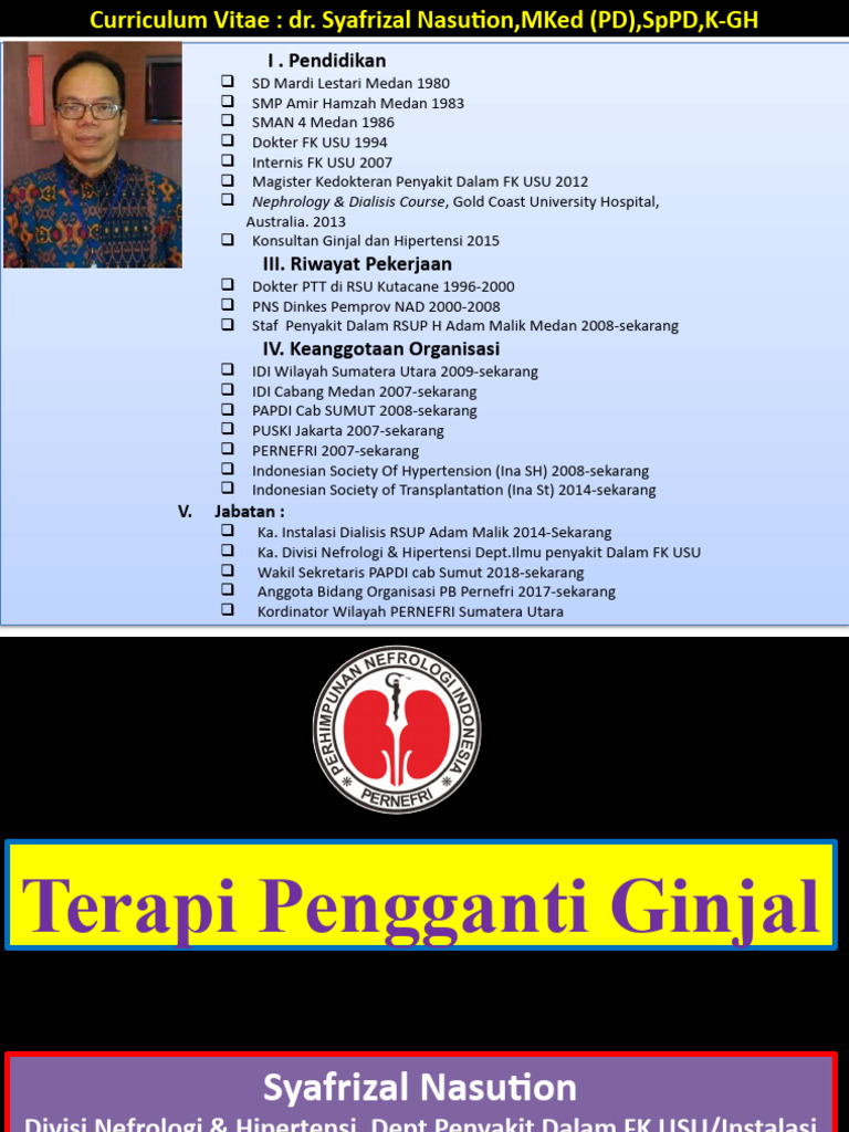 Profil dan Keahlian dr. Syafrizal Nasution | PDF