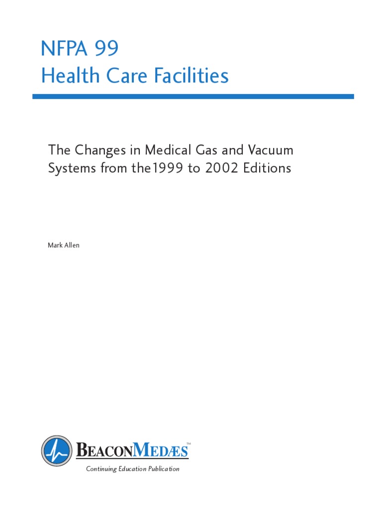 NFPA 99-1999-2002 Editions | PDF | Oxygen | Gases
