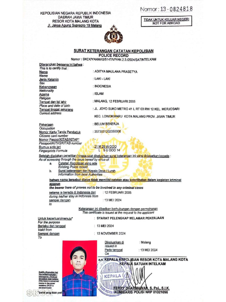 Dokumen SKCK Compressed | PDF