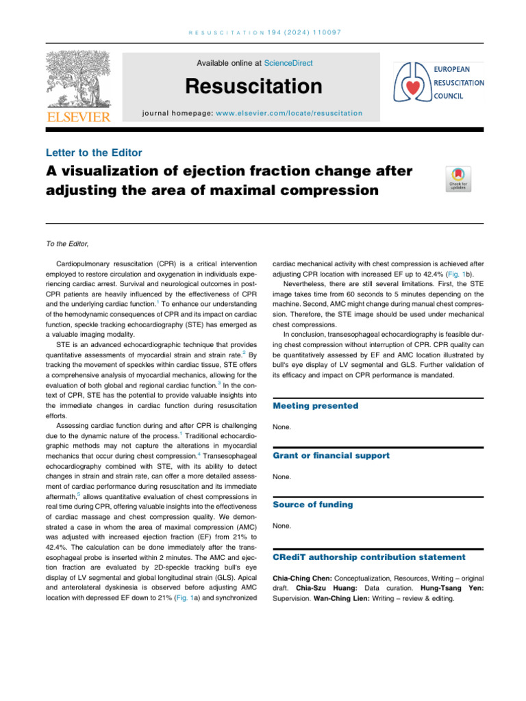 A Visualization of Ejection Fraction Change After | PDF ...