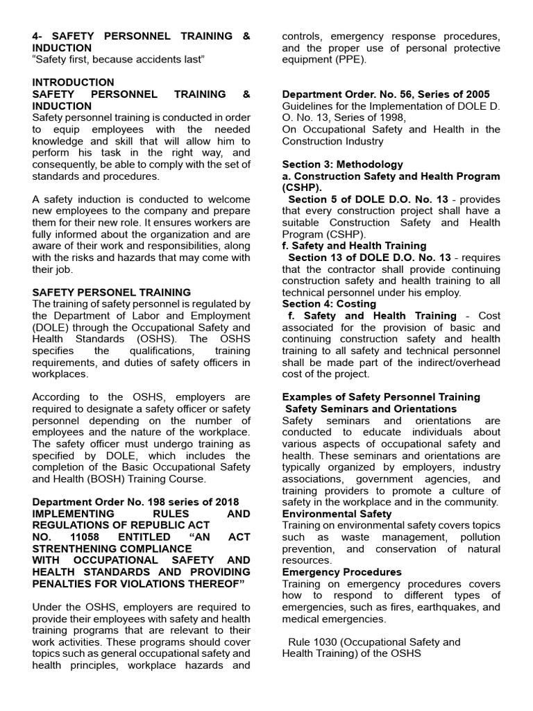 cosh-reviewer | PDF | Occupational Safety And Health | Personal ...