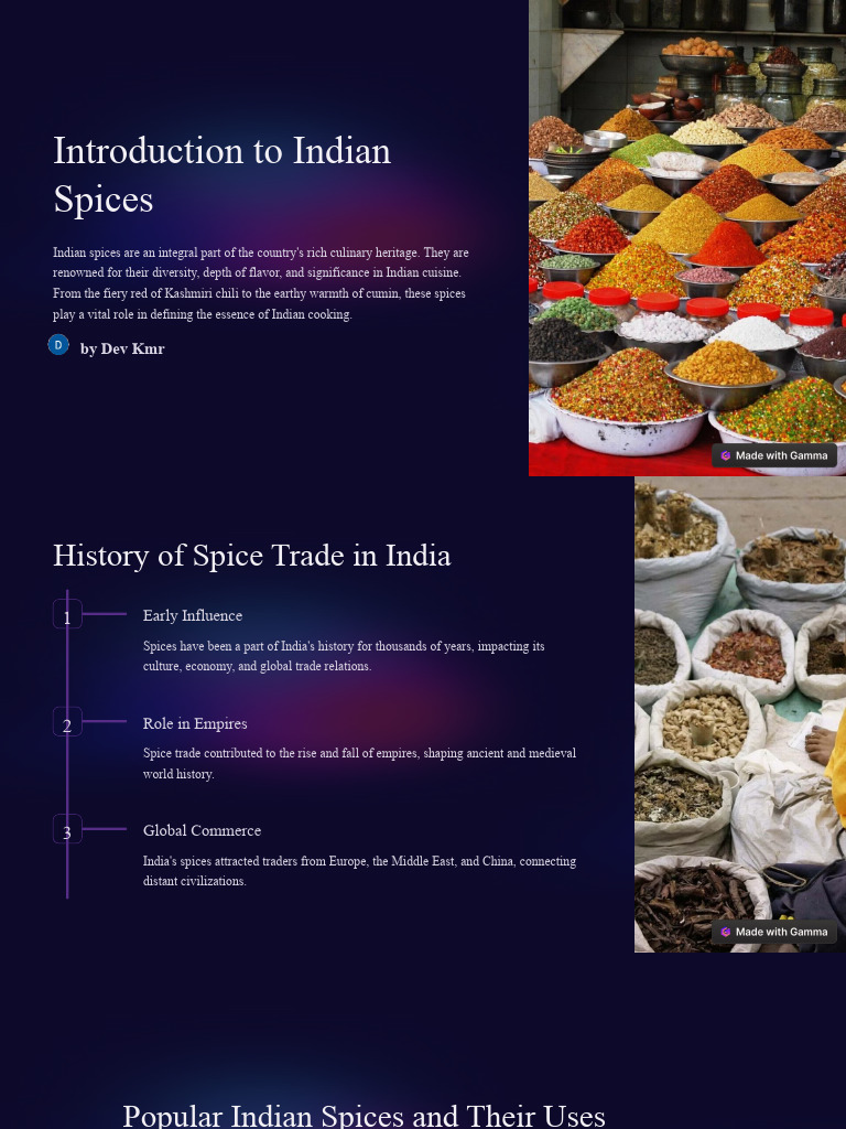 Indian Spices: History, Trade, and Trends | PDF | Indian Cuisine | Spice