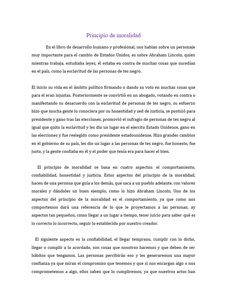 PRINCIPIO DE MORALIDAD | PDF | Moralidad | Justicia