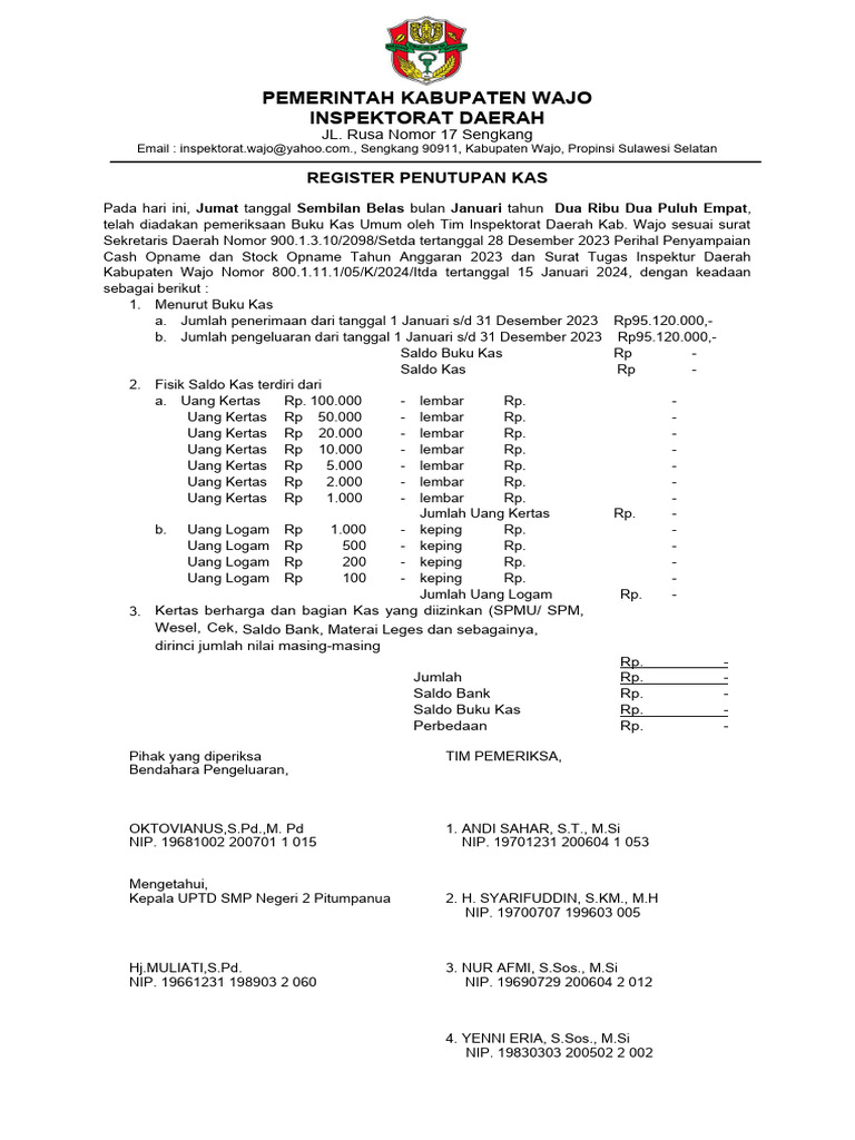 Uptd SMPN 2 Pit Format Bap Bos Ta 2023 | PDF