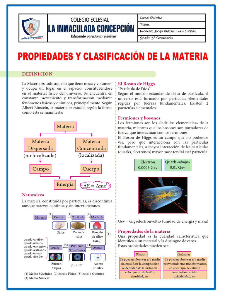 Clasificacion de La Materia | PDF | Importar | Partículas fisicas