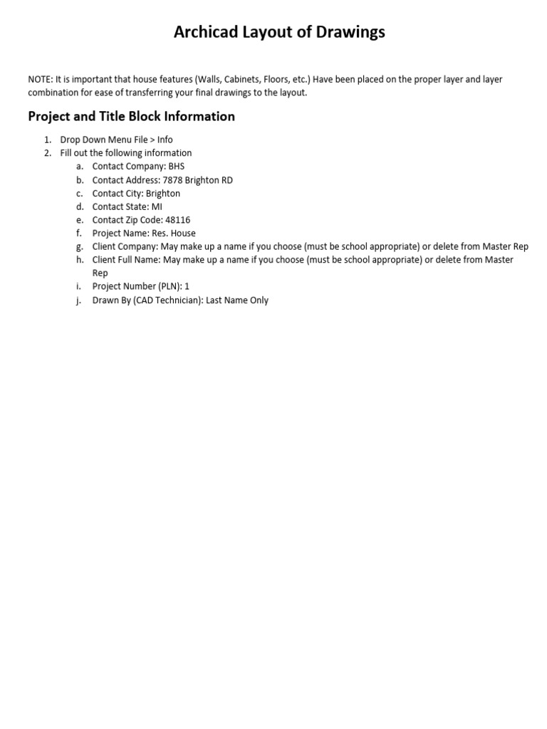 Archicad Layout of Drawings1 | PDF | Software | Computing