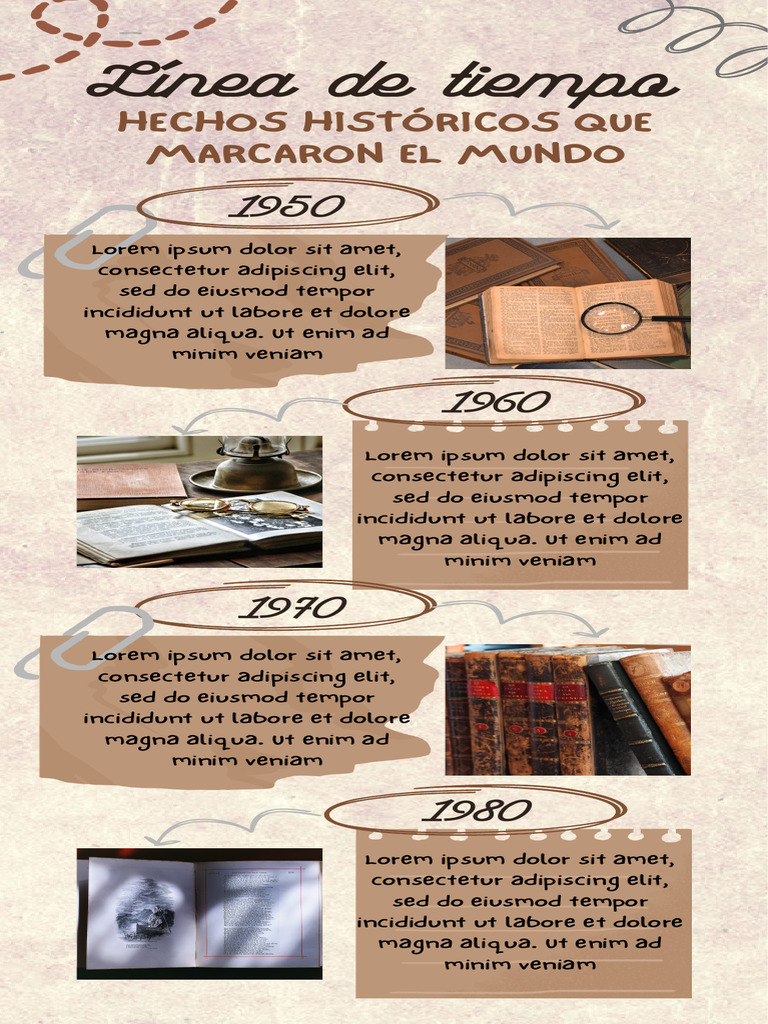 Infografía Linea de Tiempo Ilustrada Papel Con Fotografías_20240521 ...