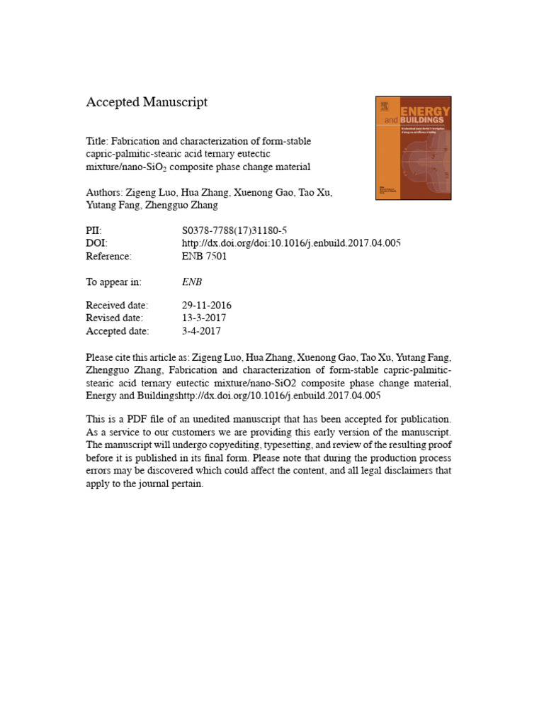 Fabrication and Characterization of Form-Stable | PDF | Differential ...