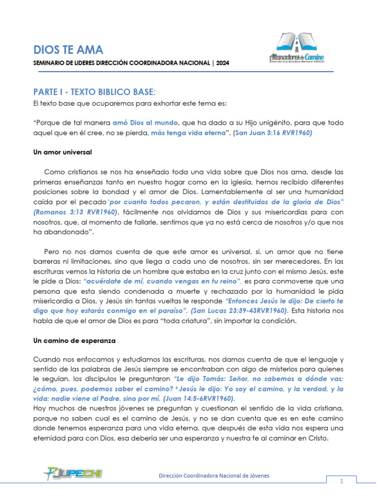 Dios Te Ama: Mensaje de Esperanza | PDF | Jesús | Salvación