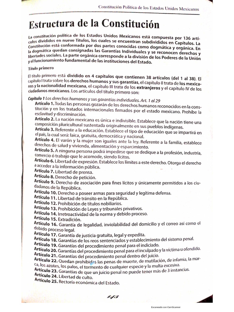 Estructura de La Constitución | PDF