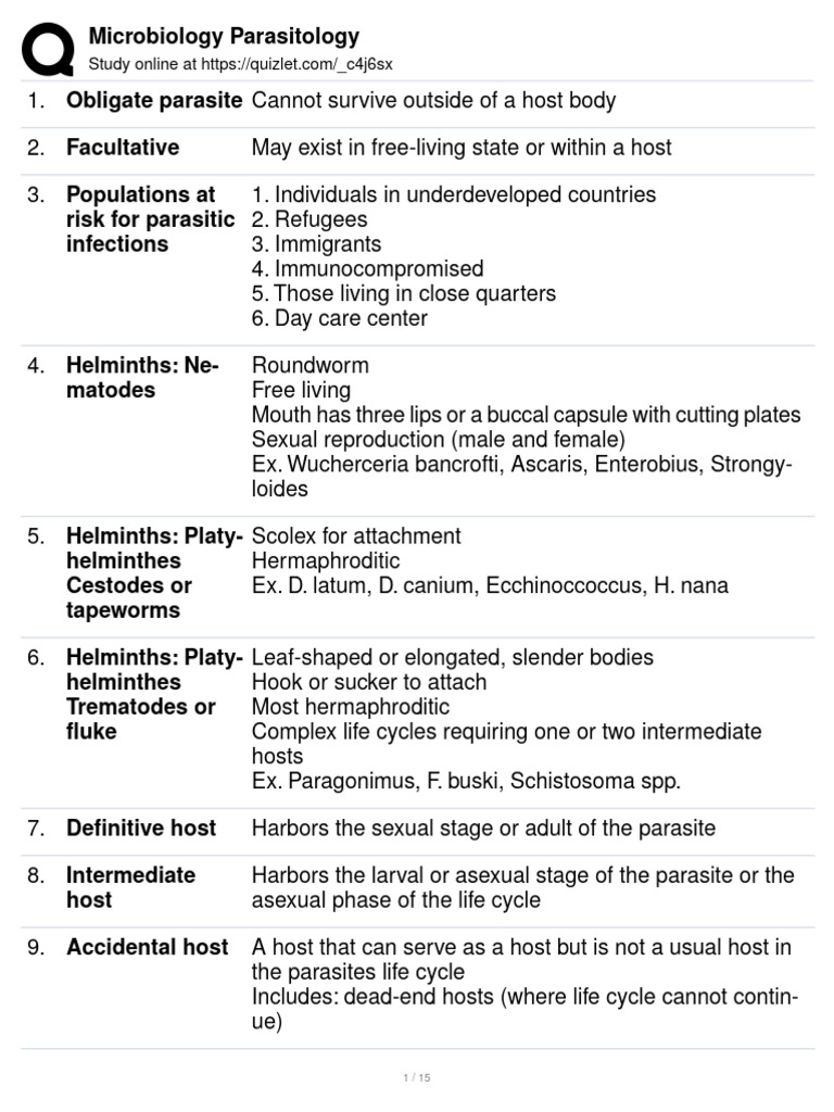 Micro and Para | PDF | Parasitology