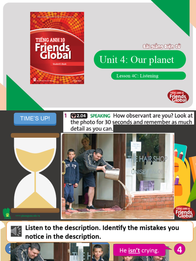 Tiếng Anh 10 Friends Global - ppt - unit 4 - lesson 4c Listening | PDF | Natural Hazards ...