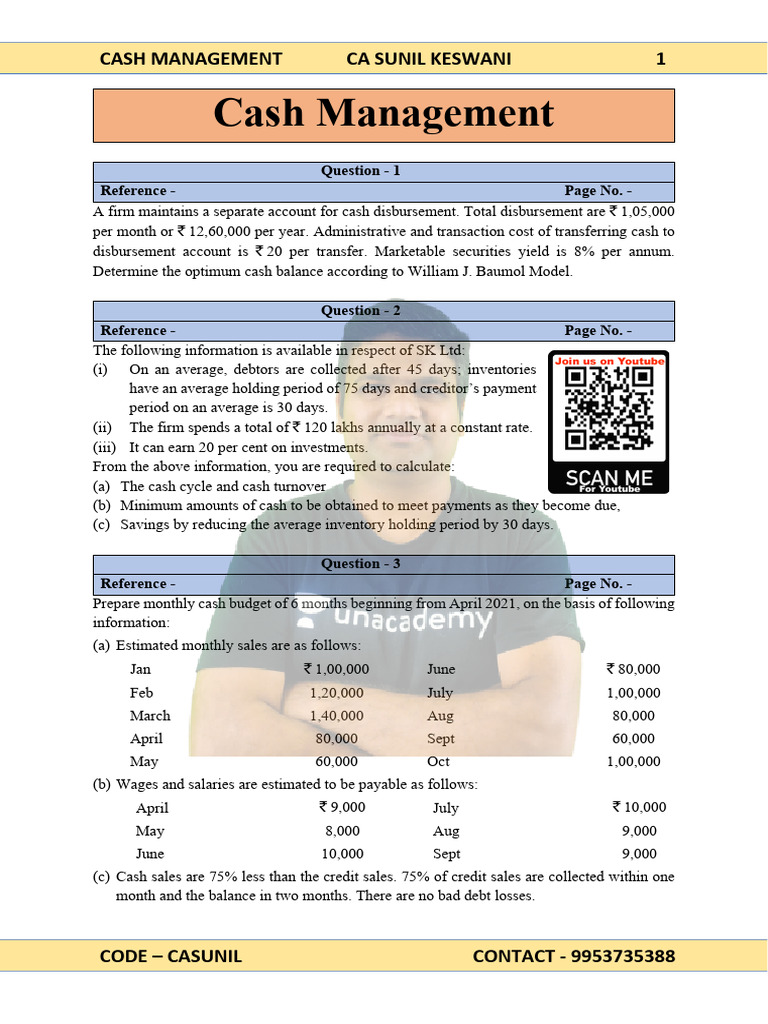 Cash Management | PDF | Equity (Finance) | Dividend