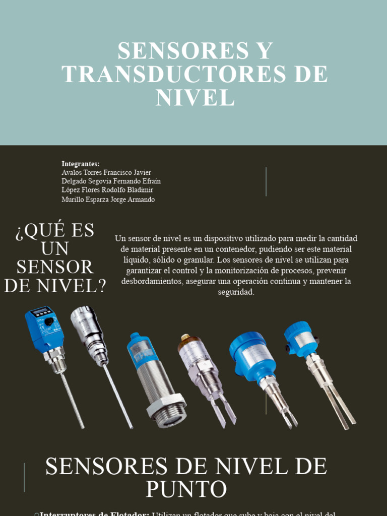 Sensores y Transductores de Nivel-1 | PDF | Sensor | Ultrasonido