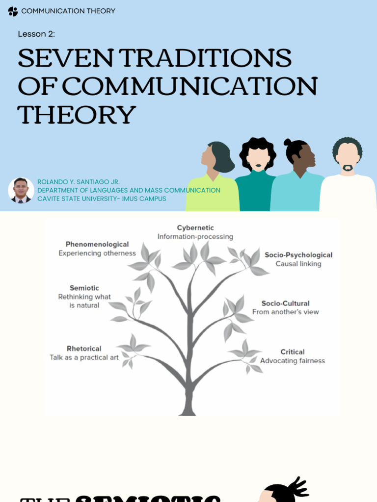 Lesson 2 Seven Tradition of Communication Theory | PDF | Phenomenology ...