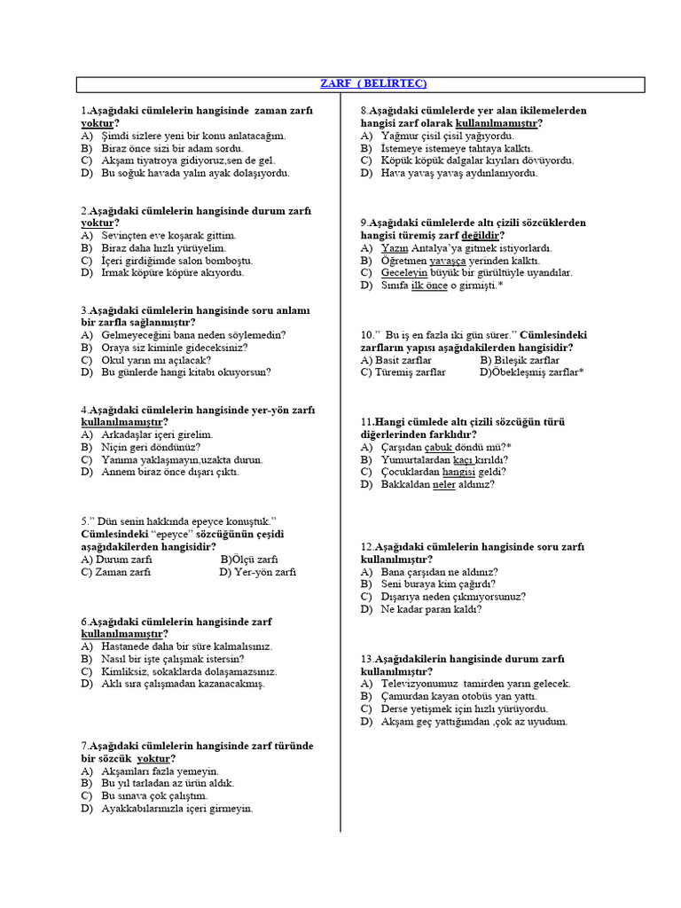 Belirtec 211 Soru | PDF